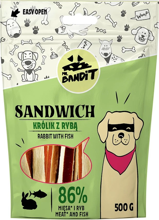 MR.BANDIT Sandwich Rabbit Fish Królik Ryba 500g | Sklep Nabea.pl