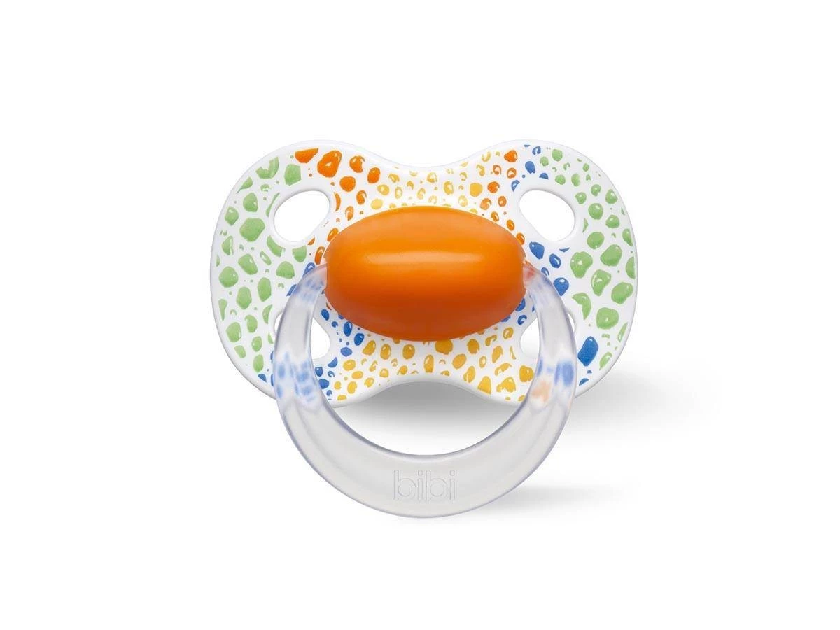 Bibi Swiss, Smoczek ortodontyczny uspokajający WILD BABY/pomarańczowy ...