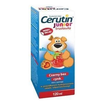 Cerutin Junior truskawka płyn 120 ml | Sklep Nabea.pl